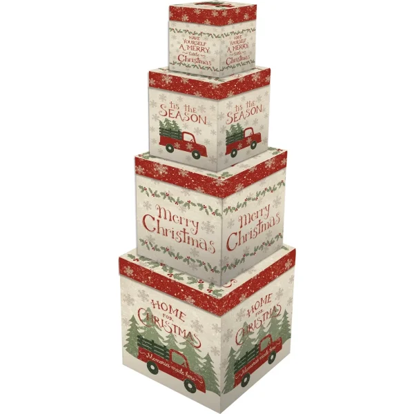 Home For The Holidays Stacking Boxes | W. Cushing & Co